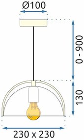 Toolight Stropní svítidlo APP1216-1CP