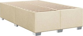 Box spring postel s matrací krémová 120x200 cm textil 3285128