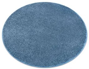 koberec - kulatý SANTA FE modrý 74 hladký, Jednotný jednobarevný krásné koberce cz