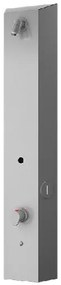 Sanela Nerezové sprchové panely - Nástěnný sprchový panel na mincovní žetony, s termostatem, matný nerez SLZA 29T