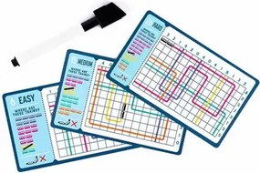 PROFESSOR PUZZLE Logická hra Brain Train / 40 karet / Mazatelné pero /