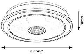 Rabalux 71030 - LED RGB Stmívatelné stropní svítidlo NIKOLAUS LED/24W/230V