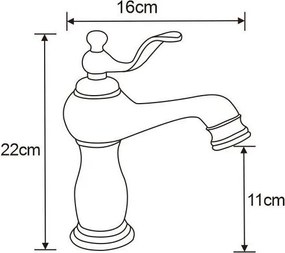 Mexen Vela umyvadlová baterie, chromová, 744500-00