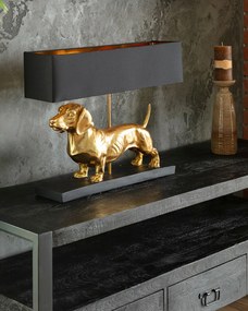 Dekorační stolní svítidlo Gold Dog výška 48cm