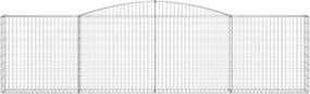Klenuté gabionové koše 6 ks 400x30x100/120cm pozinkované železo 3146870