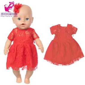 Oblečky pro American girl a Baby Born 43 cm Varianta: A21 červené šaty