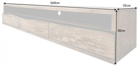 Massive home | Závěsný televizní stolek Mammut 160cm  masiv akácie  honey