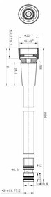 Sapho Sprchová hadice pro výsuvné sprchy, F1/2"-průměr 11mm, 180cm FR584