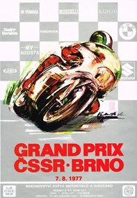 Plechová cedule Grand Prix 1977 II Velikost: A5 (20 x 15 cm)