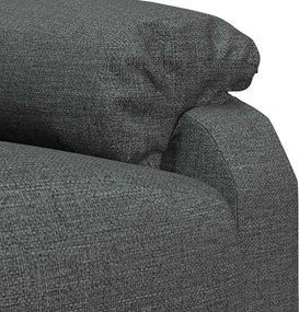 Polohovací křeslo tmavě šedé textil 340178
