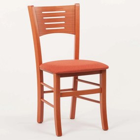 Stima Židle ATALA s čalouněným sedákem třešeň LUX terracotta 10