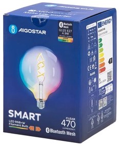 LED RGBW Žárovka FILAMENT G125 E27/4,9W/230V 2700K - Aigostar