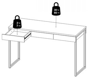 Tvilum Psací stůl Felix 106 woodgrain černá