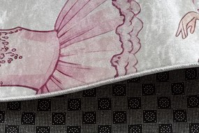 Dětský koberec protiskluzový BAMBINO 61600 krémový / růžový