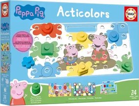 EDUCA Skládačka Acticolors Barvy a tvary Prasátko Peppa / 44 dílků / o