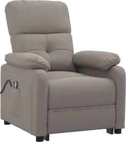 Elektrické masážní křeslo taupe textil 3073820