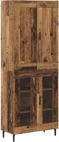Vysoký bufet 2 ks Staré dřevo 69,5 x 34 x 180 cm 3403186