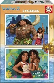 EDUCA Puzzle Vaiana 2 / 2x48 dílků / od 4 let