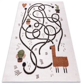 Dětský kusový koberec FUN Lama krémový Rozměr: 140x190 cm