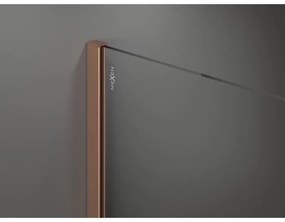 Mexen Kioto, sprchová zástěny typ Walk-In 115 x 200 cm, 8mm čiré sklo, měděný matný profil, 800-115-101-65-00