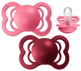 Bibs symetrické dudlíky silikon 2 ks Supreme 6-36 měsíců  Coral/Ruby