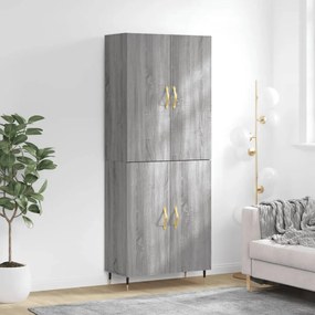 Skříň highboard šedá sonoma 69,5 x 34 x 180 cm kompozitní dřevo - Default Title