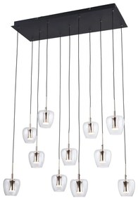 Zuma Line MD2291-11B-3BGT - LED Lustr na lanku NELSON 11xLED/3W/230V černá MD2291-11B-3BGT
