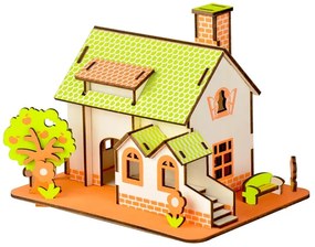 Woodcraft construction kit Woodcraft Dřevěné 3D puzzle Zelený dům