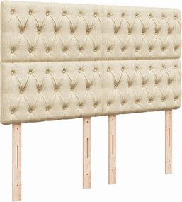 Box spring postel s matrací krémová 140x200 cm textil 3292091