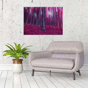 Obraz růžového lesa (70x50 cm)