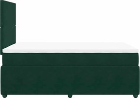 Box spring postel s matrací tmavě zelená 120x190 cm samet 3292283