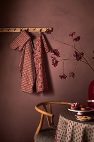 Pip Studio Blooming Tales kuchyňska chňapka 15 x 29 cm - tmavě červená (Bavlněná kuchyňska chňapka Blooming Tales)