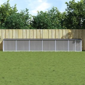 Klec pro kuřata se střechou antracitová 603 x 98 x 90 cm ocel 3189051