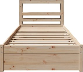 Rám postele s čelem 75 x 190 cm masivní borovice 3305979