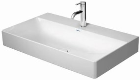 Duravit DuraSquare - Umyvadlo 800x470 mm, bez přepadu, s otvorem pro baterii, DuraCeram, WonderGliss, bílá 23538000411