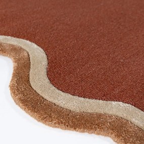 Ručně tkaný koberec s příměsí vlny v terakotové barvě 160x230 cm Rivo Wool – Flair Rugs