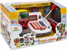 TEDDIES Dětská pokladna se zvukem a světlem / 30 cm / plast / doplňky