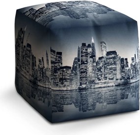 Sablio Taburet Cube Noční New York - 60x60x60 cm