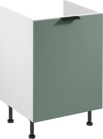 SORENTO jv | dolní skříňka D60ZS dřezová výsuvná + koše na odpad | 60 cm | bílá/zelená