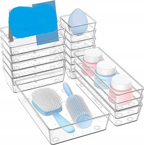 Modulární organizér do zásuvky na kosmetiku Kancelářské potřeby Nádobí 16 Ks