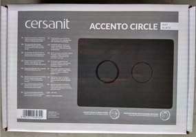 Cersanit Accento Circle, splachovací tlačítko, černá matná, K97-425