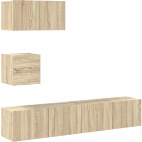 4dílný set TV skříněk dub sonoma kompozitní dřevo 3114640