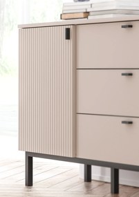 Komoda Korfu 03 167 cm kašmír/černý