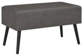 Konferenční stolek šedý 80 x 40 x 46 cm umělá kůže - Default Title