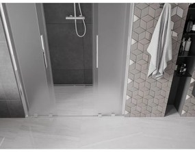 Mexen Velar Duo, posuvné sprchové dveře do otvoru 160 cm, 8mm sklo námraza, chromová, 871-160-000-32-01