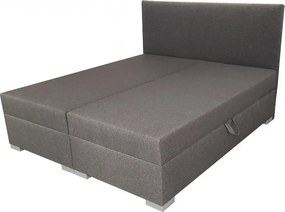 Boxspring sendvičová manželská postel, 200x180, šedá  (č.145/čelo zina)
