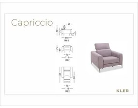 Křeslo KLER Capriccio W162 z podnoží