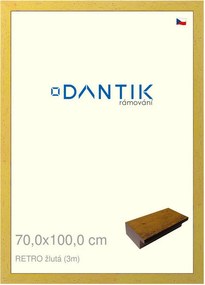DANTIK rámeček 70x100 | RETRO žlutá (Plexi Čiré)