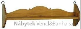 rustikální závěsná polička stylová z masivního dřeva borovice Mexicana ACC54 euromeb