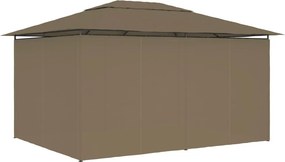 Zahradní altán se závěsy 3x4m hnědý